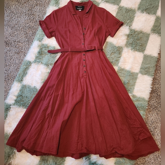 Collectif | Dresses | Collectif Modcloth Cherished Era Red Circle Swing ...